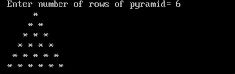 crawling coders printing an upright pyramid pattern of an asterisk in c