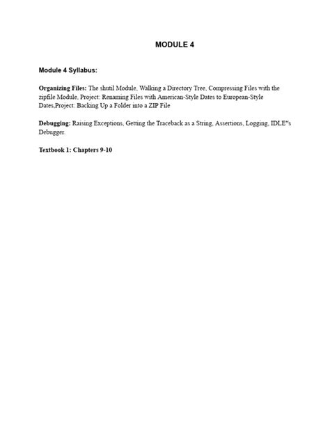 Notes Module4 Python Programming Pdf Zip File Format Software