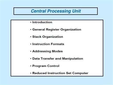 PPT Central Processing Unit PowerPoint Presentation Free Download ID