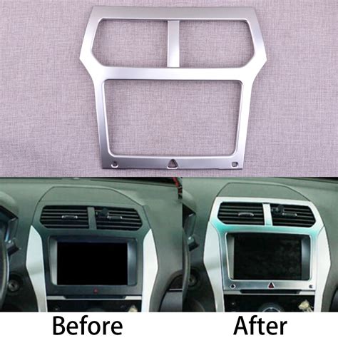 Citall 자동차 인테리어 대시 보드 콘솔 중앙 내비게이션 Gps 프레임 커버 포드 익스플로러 용 트림 피트 2011 2012 2013 2014자동차 인테리어 스티커