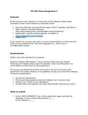 Tp Q Docx CIS Team Assignment Datasets Either Use Your Own Dataset Or Choose One Of The