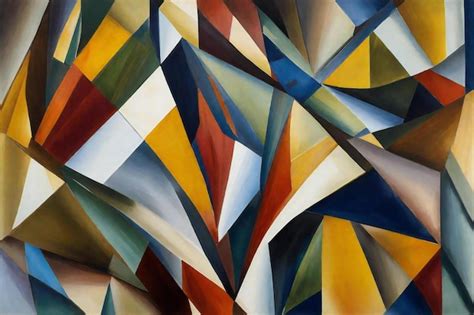 Premium Ai Image Abstract Background Of Geometric Shapes In The Form