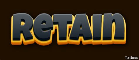 Retain Text Effect And Logo Design Word