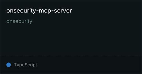 Onsecurity Mcp Server Glama