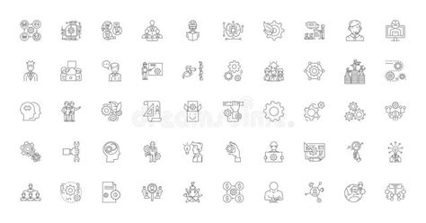 Admin Ideas Linear Icons Line Signs Set Vector Collection Stock Admin Ideas Linear Icons Line Signs Set Vector Collection Stock