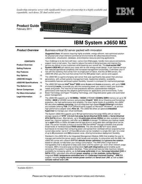 Ibm System X3650 M3 Product Guide Pdf