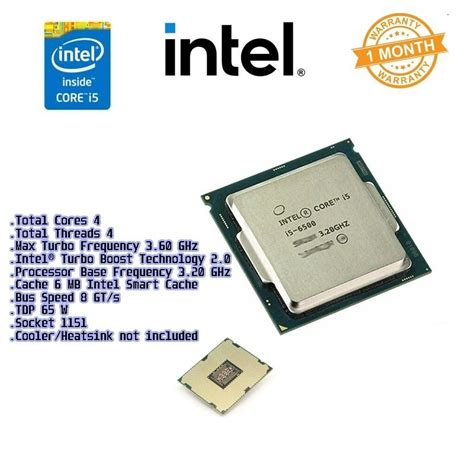 Intel I5 6500 6th Gen I5 6500 Quad Core Lga 1151 Shopee Malaysia