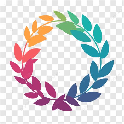 예술 단체의 로고 벡터 흰색 배경에 화환의 단순한 다채로운 아이콘 그림자 없음 작은 프레임 중앙 Png 일러스트 및 벡터 에 대한 무료 다운로드 Pngtree