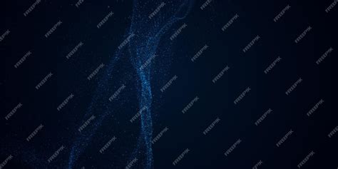 Premium Photo Blue Particles Abstract Data Network Background