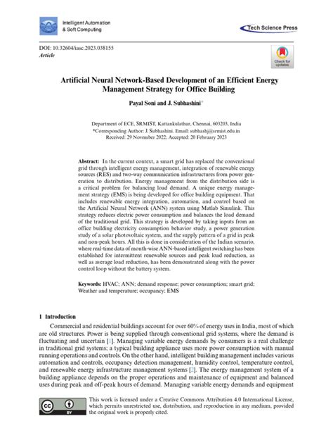 Ann Based Development Of An Efficient Energy Management Pdf