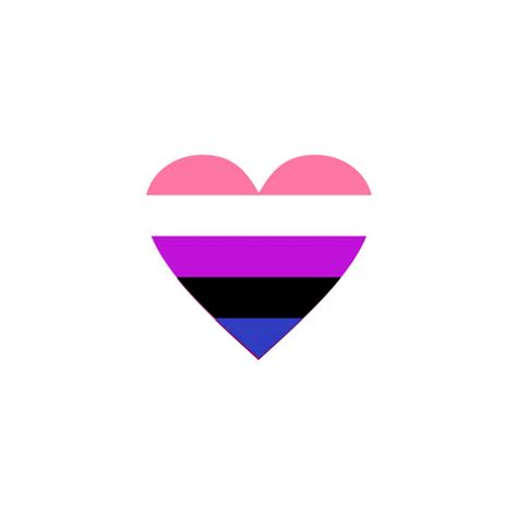 Genderfluid Flag Heart