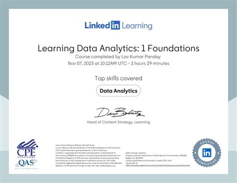 Lav Kumar Panday On Linkedin Certificate Of Completion