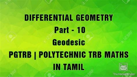 Differential Geometry Part 10 Geodesic Youtube