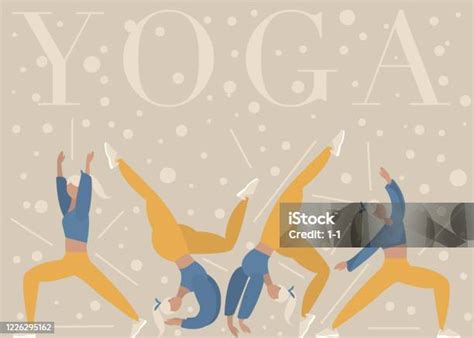 ภาพประกอบการ์ตูนเวกเตอร์ในแนวคิดที่ทันสมัยของการออกกําลังกายโยคะ หญิงสาวฝึกสมาธิกับธรร ภาพประกอบ