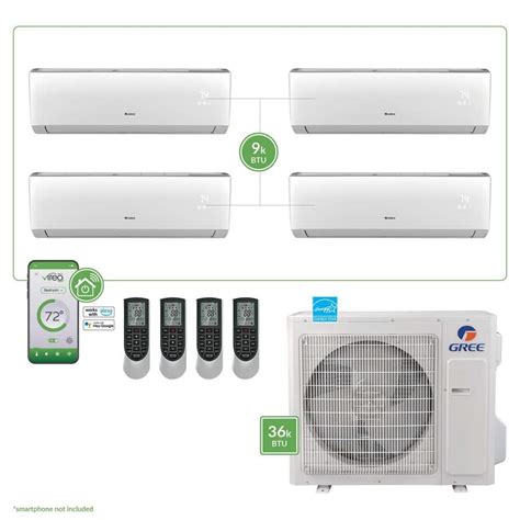 Reviews For GREE Gen Smart Home Quad Zone BTU Ton Ductless Mini Split Air Conditioner