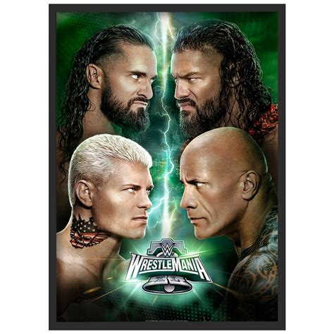 Wwe Wrestlemania Xl Lightning Poster Framed A2 Wwe Wrestlemania Xl Lightning Poster Framed A2