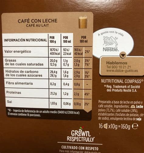 Valor Nutricional Del Café Con Leche Lacteos Franz