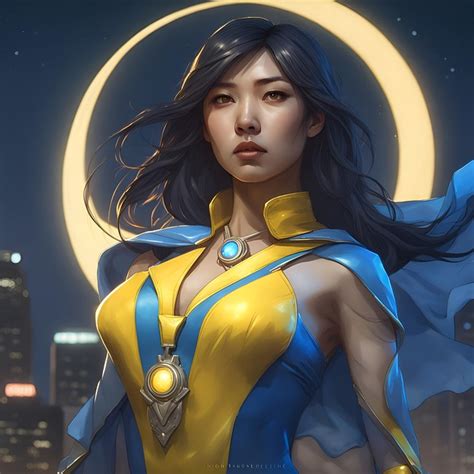 Download Moon Girl Superhero Hero Royalty Free Stock Illustration