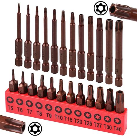 Mua Tamper Proof Torx Screwdriver Bit Set 24 Piece Star Bits Security Set 1 Inch And 2 3