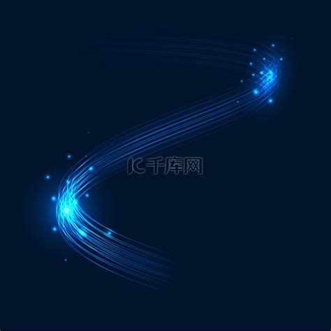 蓝色光线线条素材图片免费下载 千库网