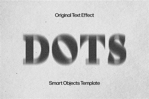 Premium Psd Blurred Dots Text Effect