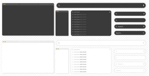 Premium Vector Empty Browser Window Empty Web Page Mockup Browser Window Mockup Search Bars