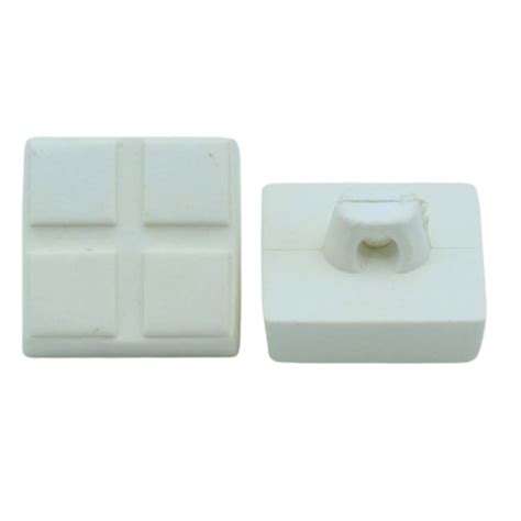Square Tile Button 10mm Cream Bead Trimming And Craft Co