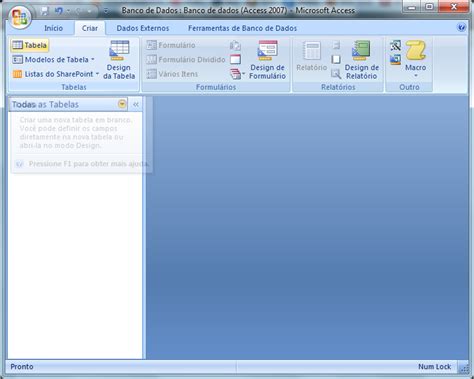 Access Criando Uma Tabela Excel E Access