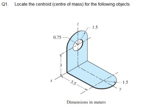 Solved Q1 ﻿locate The Centroid Centre Of Mass ﻿for The