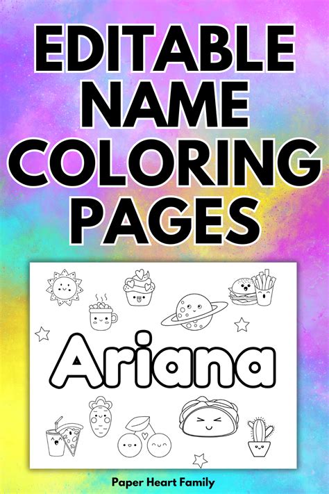 8 Fun Editable Name Coloring Pages To Print Name Coloring Pages Name