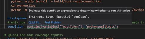 Task Condition Doesn T Accept An Expression Issue Microsoft Azure Pipelines Vscode Github