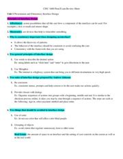 CISC Final Exam Review Sheet CISC Final Exam Review Sheet Unit Presentation And