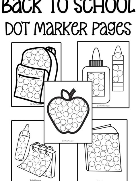 Bug Dot Marker Pages Two Pink Peonies