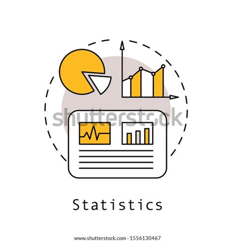 Statistics Subject Illustration Vector Round Symbol Stock Vector Royalty Free 1556130467