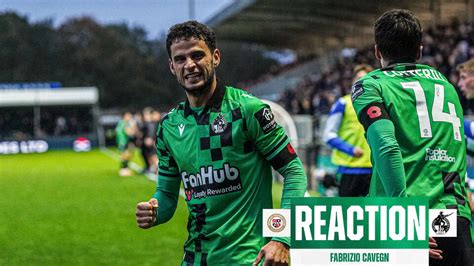 Fabrizio Cavegn We Fought Until The End Against Bromley Bristol Rovers Fc
