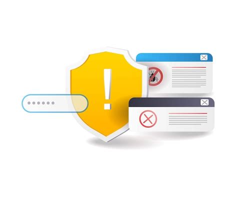 Premium Vector Data Security Warning Window