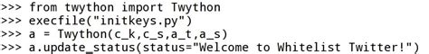 Whitelist Raspberry Pi And Twitter API Text Mining From Twitter Stream With Twython