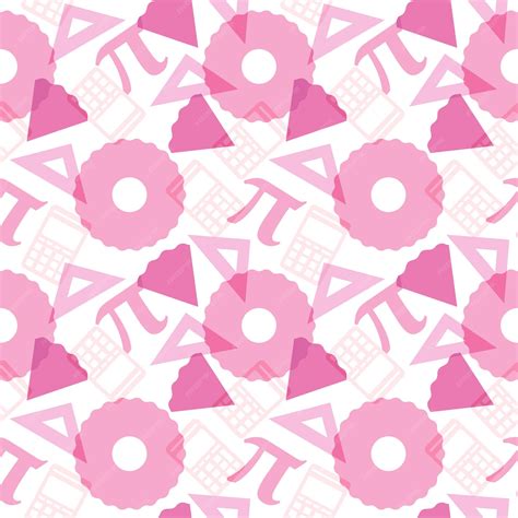 Premium Vector Pi Day Seamless Pattern With Mathematical Constants Or Baked Pie In Template