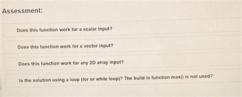 solved write a matlab function findmax a that take a 2 d