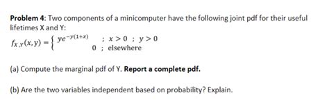 solved problem 4 two components of a minicomputer have the