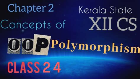 Polymorphismconcepts Of Oopkerala State2 Computer Science Youtube