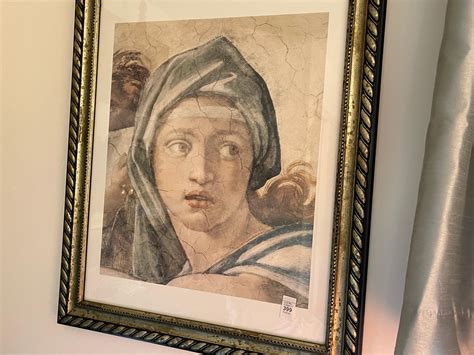 Lot Print Of Delphic Sibyl By Michelangelo 19x23