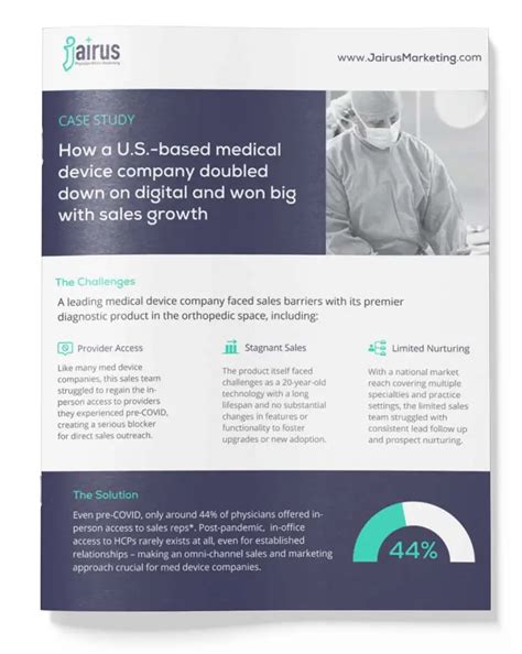 Medical Device Case Study Download Jairus Marketing