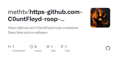 Github Methtv C0untfloyd Roop Unleashed C0untfloydroop