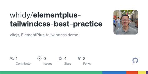 github whidy elementplus tailwindcss best practice vitejs elementplus tailwindcss demo