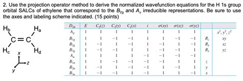 2 Use The Projection Operator Method To Derive The
