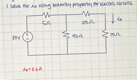 Solved Solve For Io Using Linearity Properth For Electric
