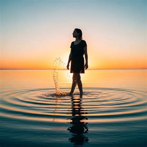 Free Golden Water Silhouette Image Silhouette Sunset Water