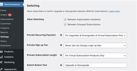 Store Managers Guide To Subscription Switching Documentation Woocommerce