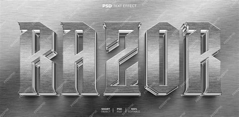 Premium Psd Razor 3d Editable Text Effect